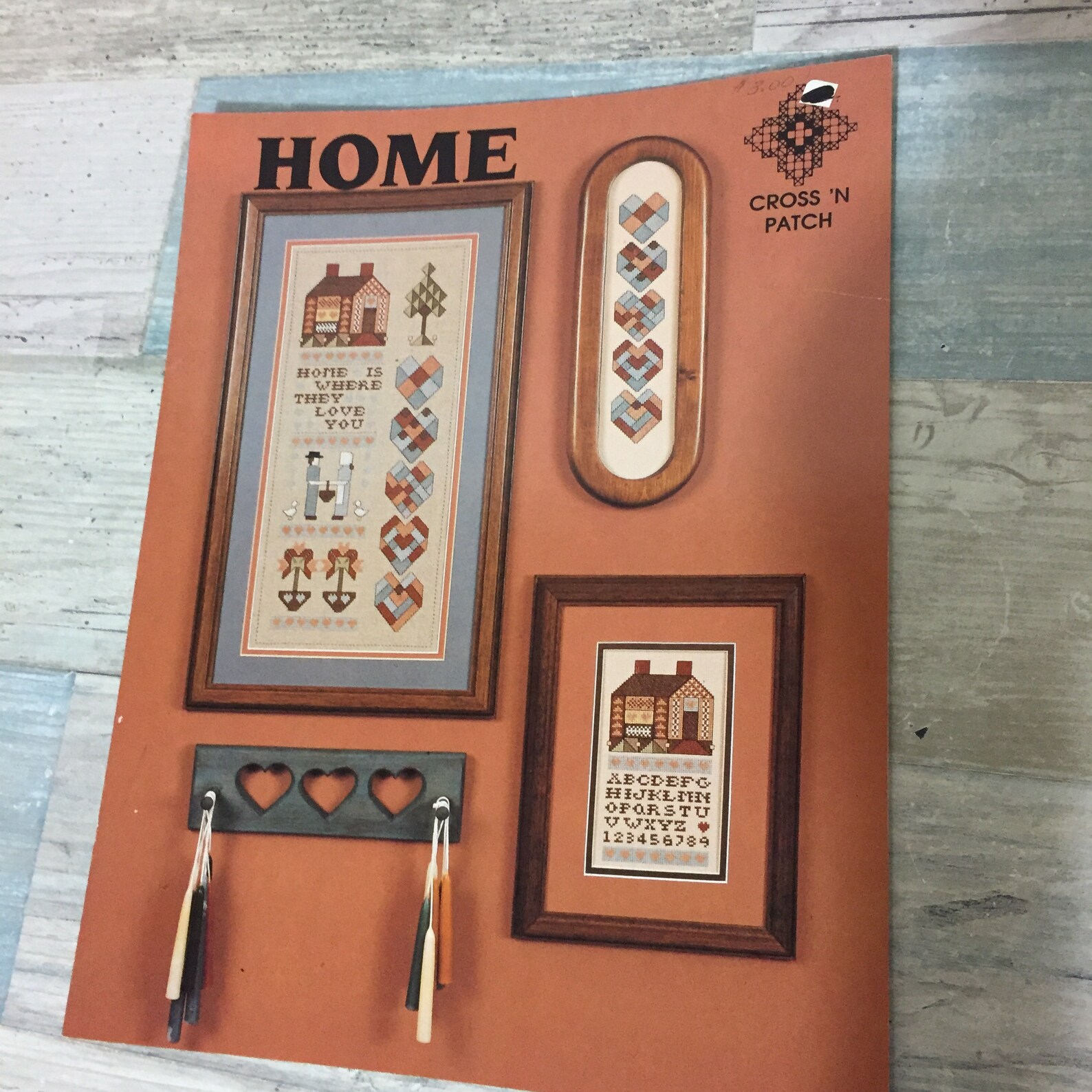 HOME Cross Stitch Pattern Chart Booklet Leaflet Sampler - Etsy