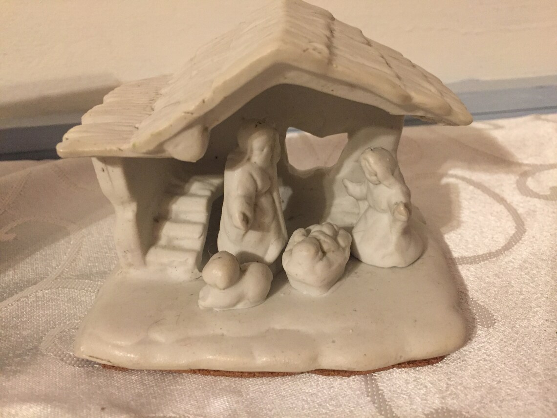 Vintage Enesco White Porcelain Nativity Figurine 1994 - Etsy