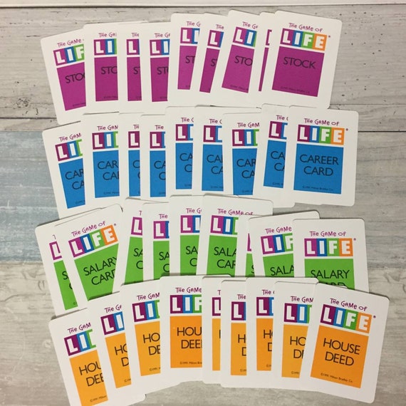 Life Game Career Cards
