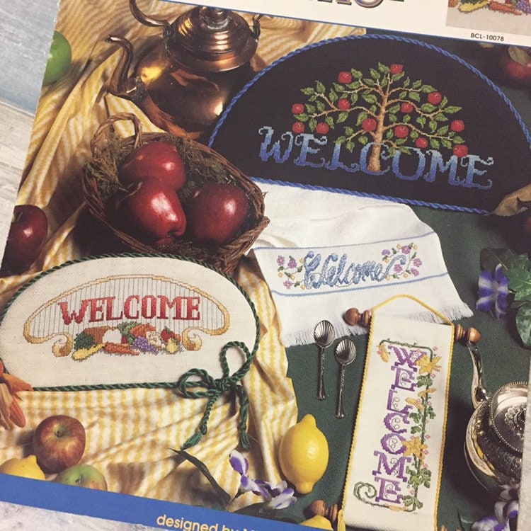 Welcome Home Cross Stitch Pattern Leaflet True Colors - Etsy