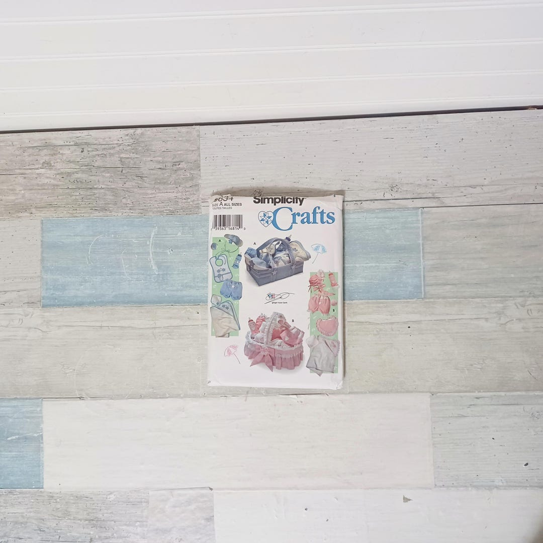 Simplicity Crafts Sewing Pattern 9634 Infant Accessories Basket Bib Hat ...
