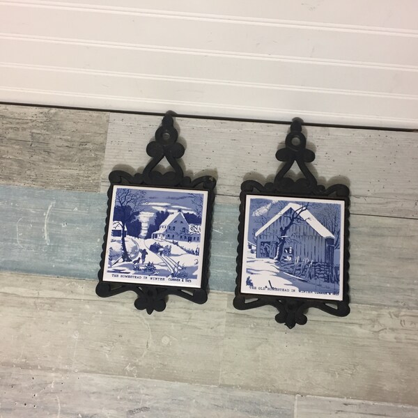 White Cast Iron Trivets - Etsy