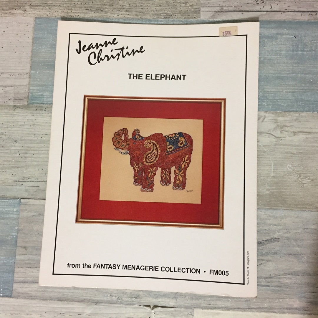 The Elephant Cross Stitch Pattern Chart Booklet Leaflet, Fantasy ...