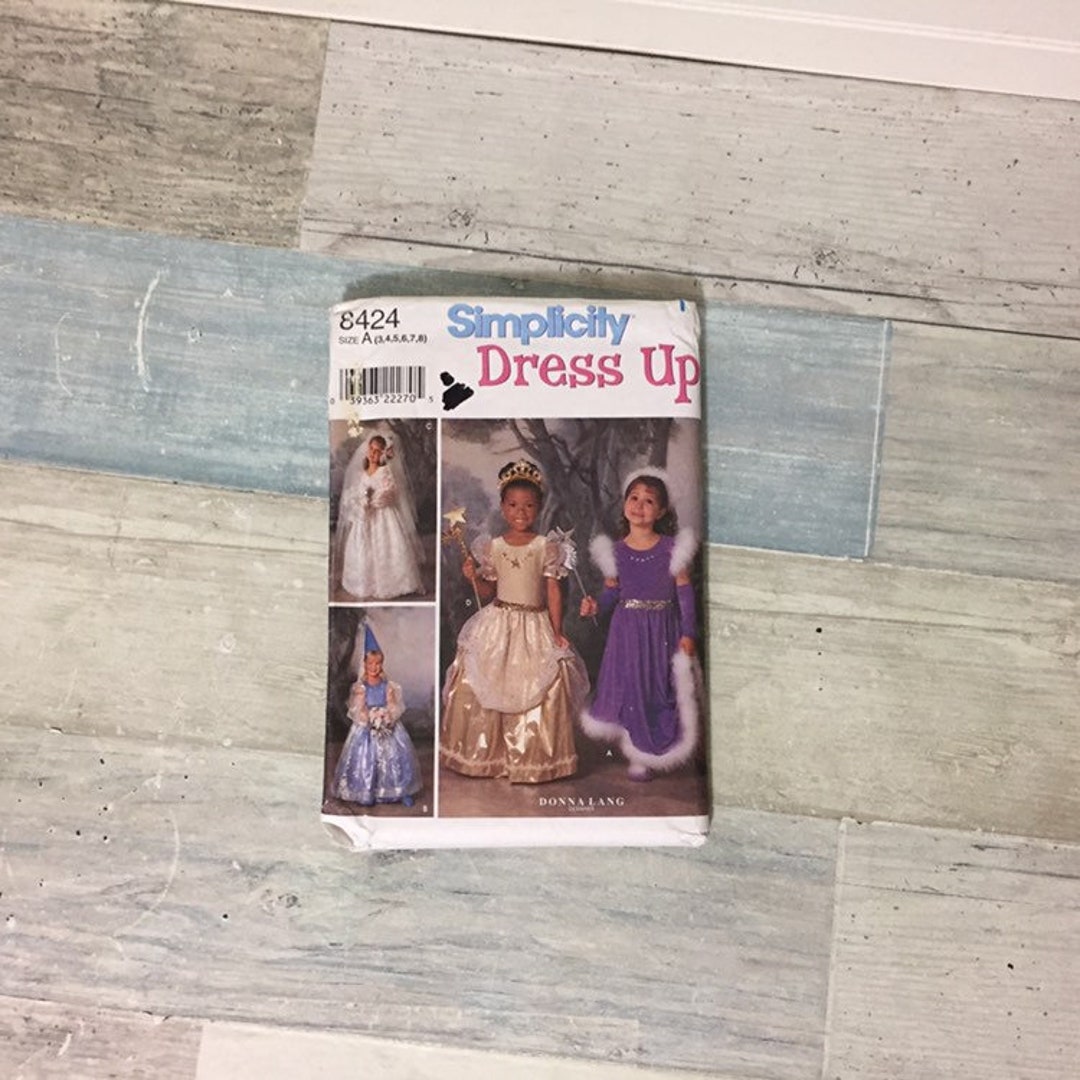 Simplicity Sewing Pattern Dress up Costumes 8424, Girls Sizes 3-8 ...