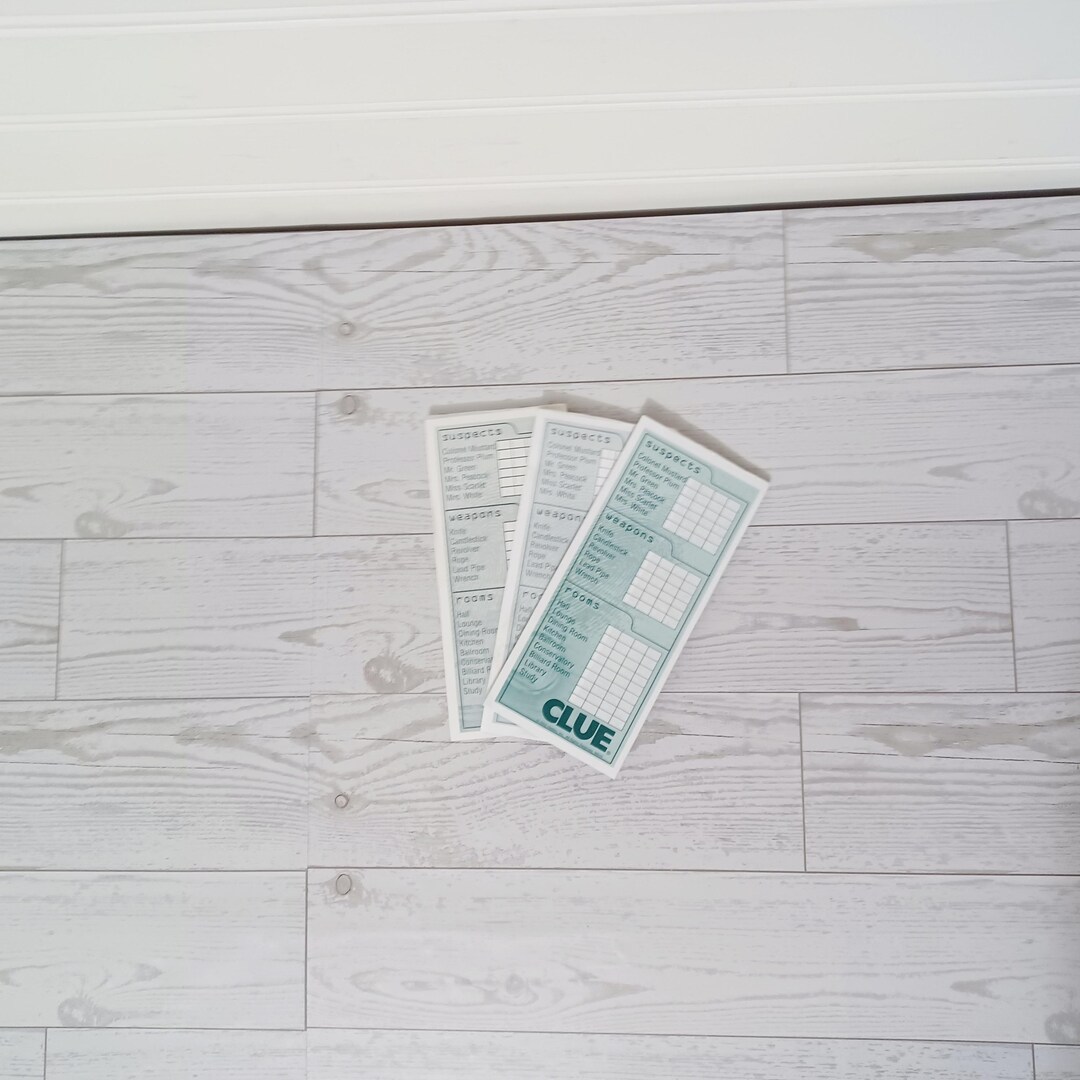 CLUE Board Game Detective Note Score Pads 77 Double-sided Sheets 2002 ...