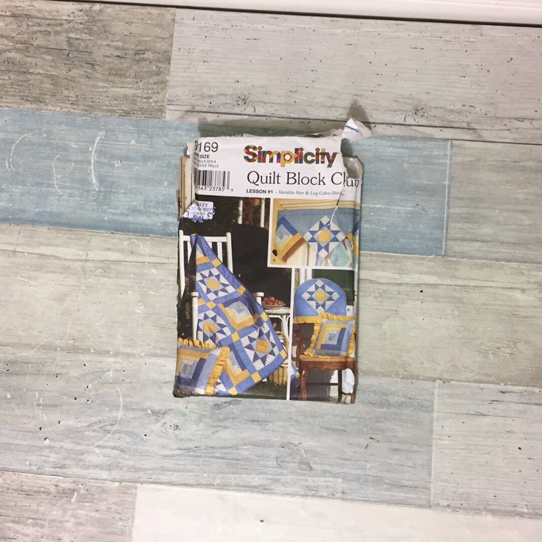 Simplicity Quilt Block Club Sewing Pattern 9169 Variable Star and Log ...