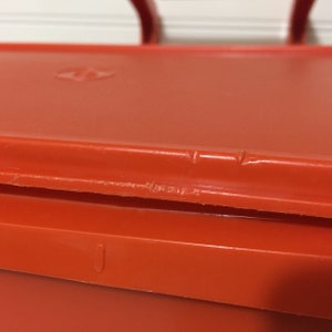 Tupperware Carry All Storage Container Orange Craft Tote 28 Cups 1431 ...