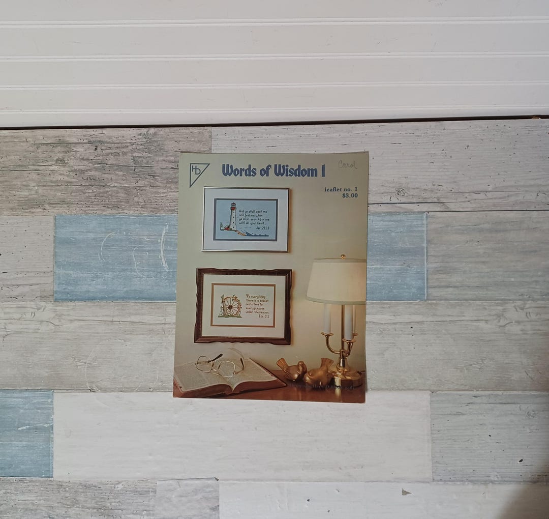 Words of Wisdom I Cross Stitch Pattern Booklet Leaflet Charts - Etsy