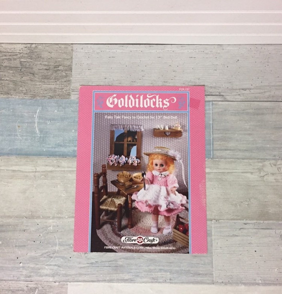 Goldilocks Fibre Craft Crochet Pattern Leaflet Doll Clothes FCM157 ...
