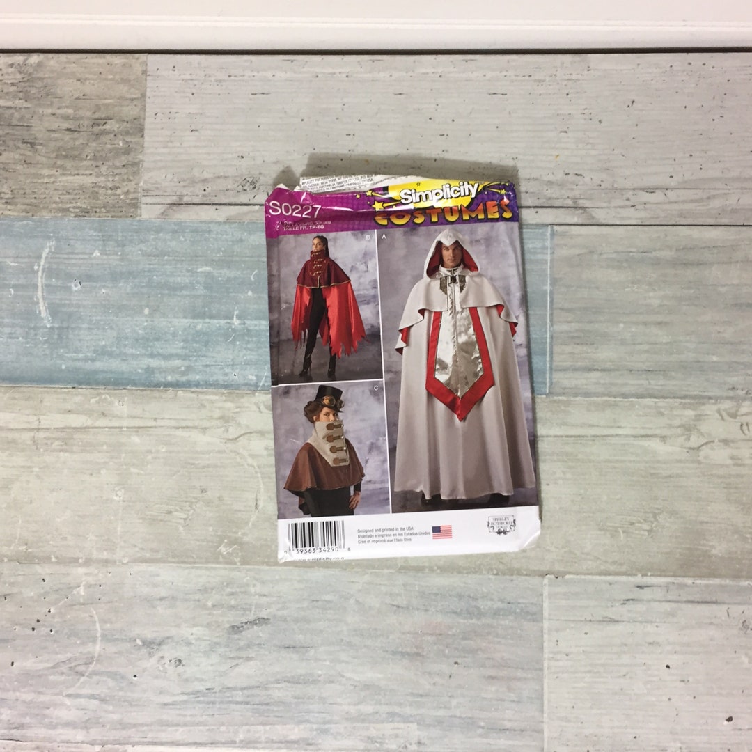 Simplicity Costume Sewing Pattern S0227 Capes, Uncut, Sz XS-XL - Etsy