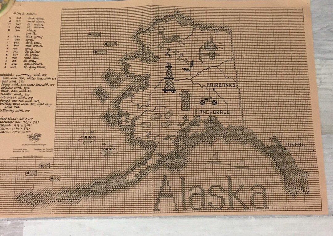 ALASKA Cross Stitch Pattern Chart - Etsy