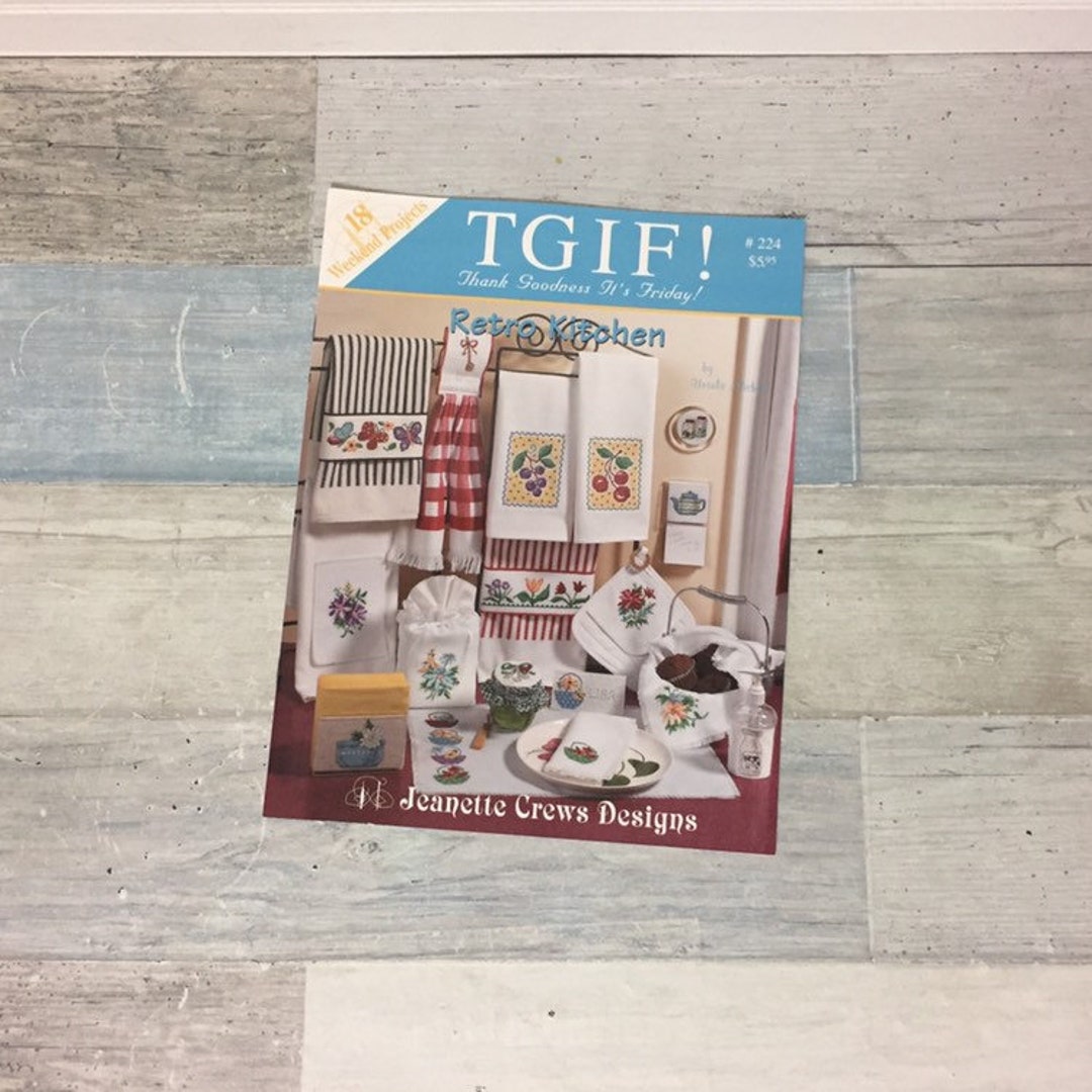TGIF 18 Weekend Projects Cross Stitch Pattern Chart Leaflet, Jeanette ...