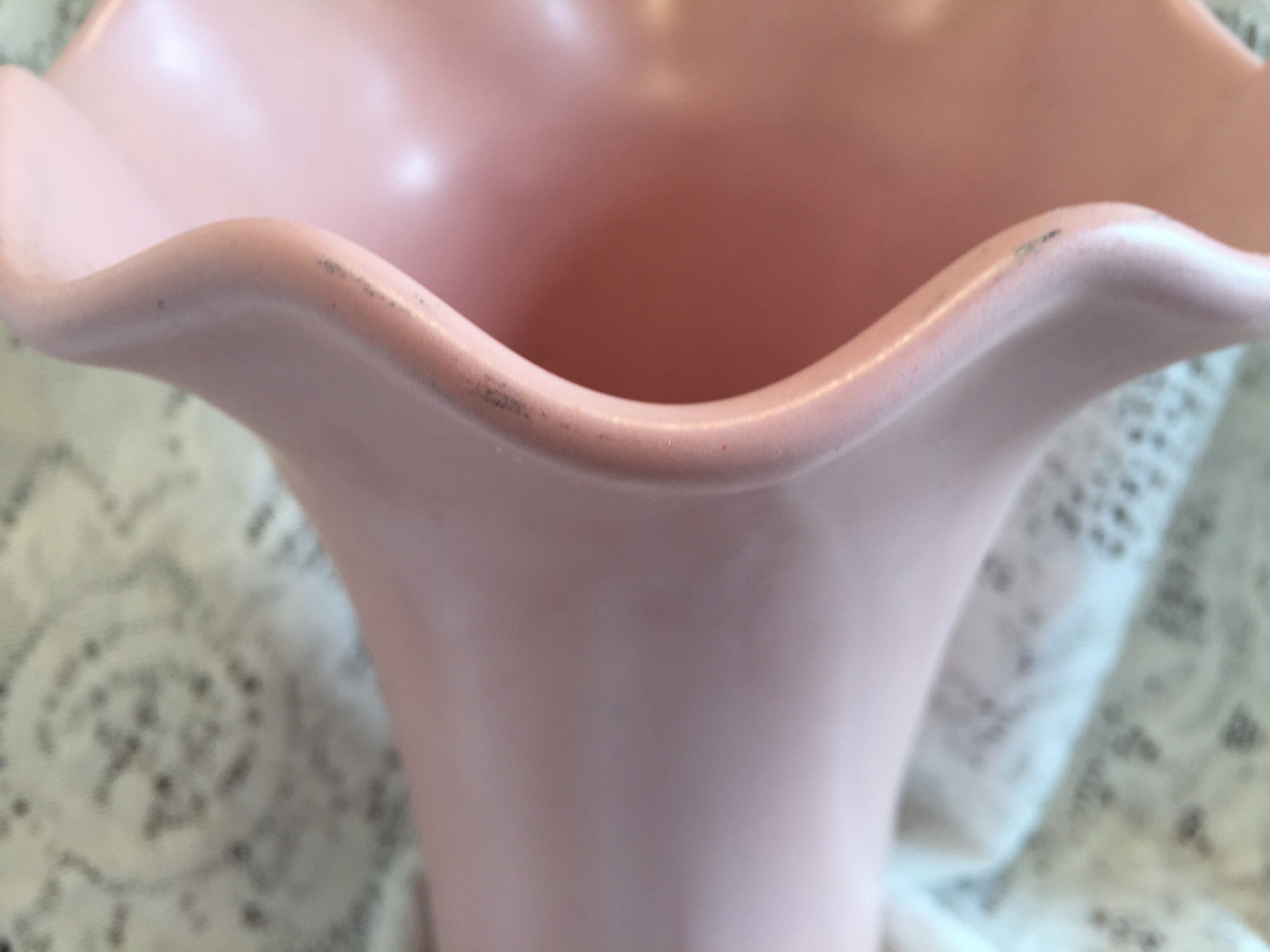 Vintage Abingdon Pink Ruffle Fluted Vase Star Flower 9 - Etsy UK