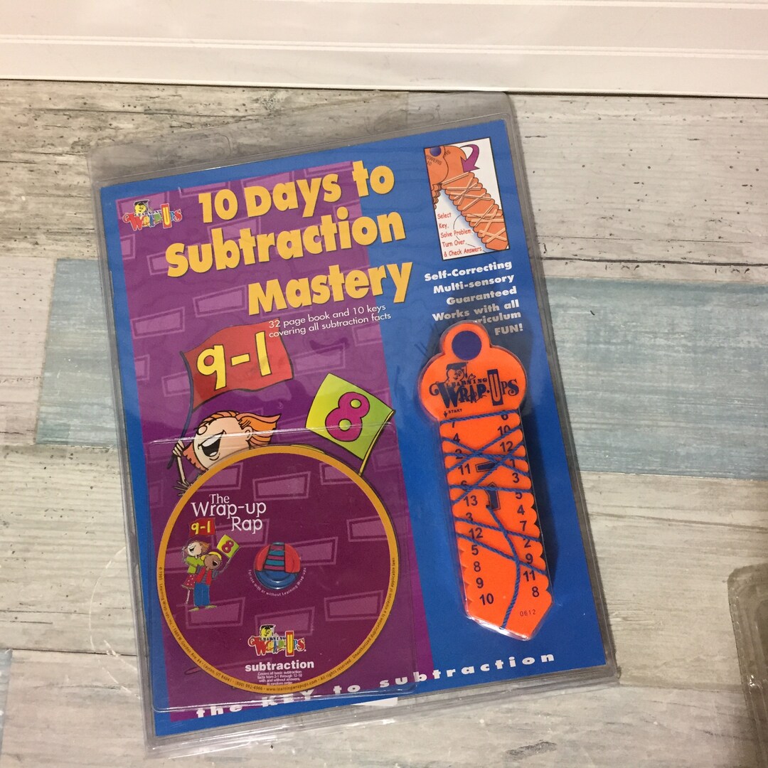 Learning Wrap Ups 10 Days to Subtraction Mastery, Includes Workbook and CD - Etsy