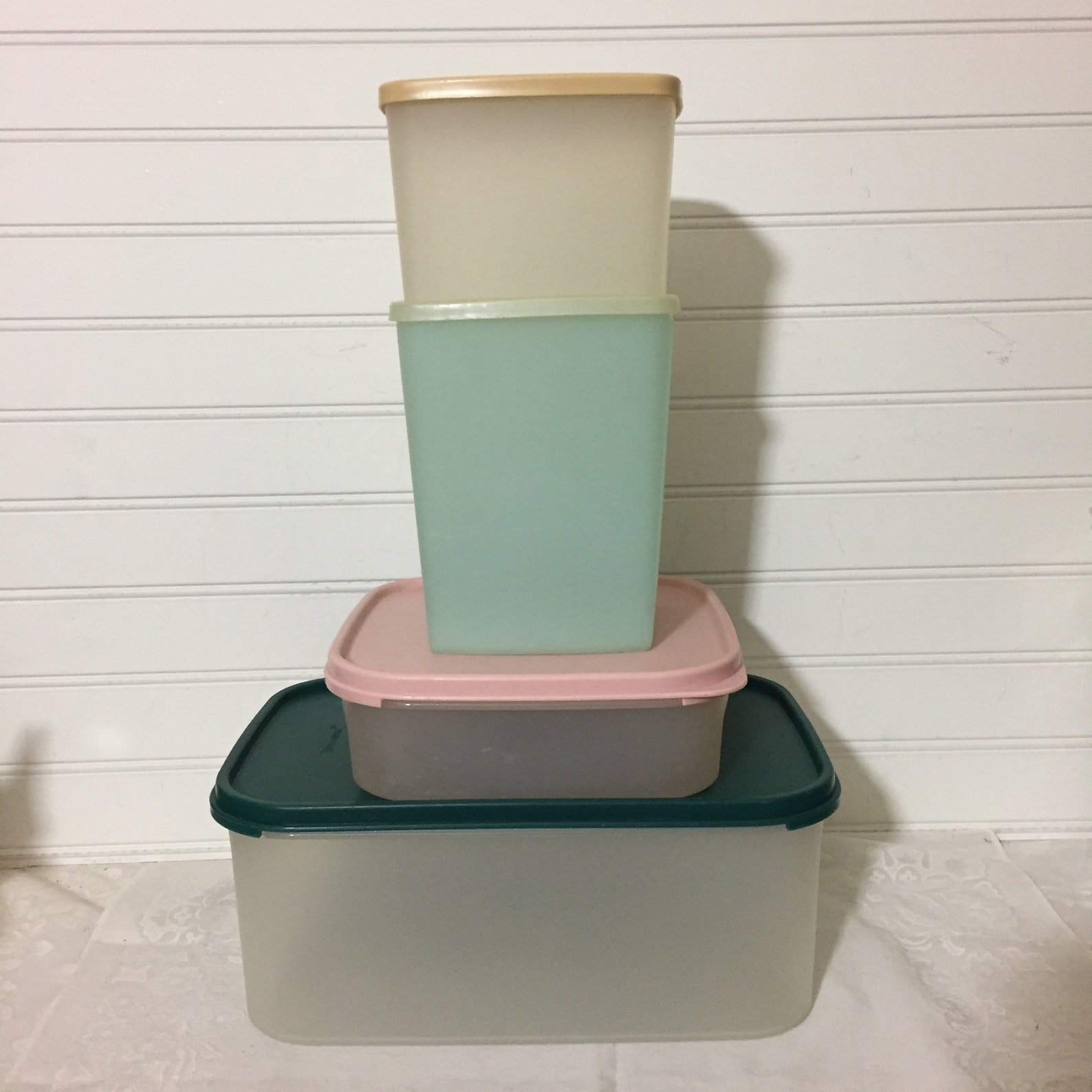 Vintage Tupperware Storage Containers Set of 4 | Etsy