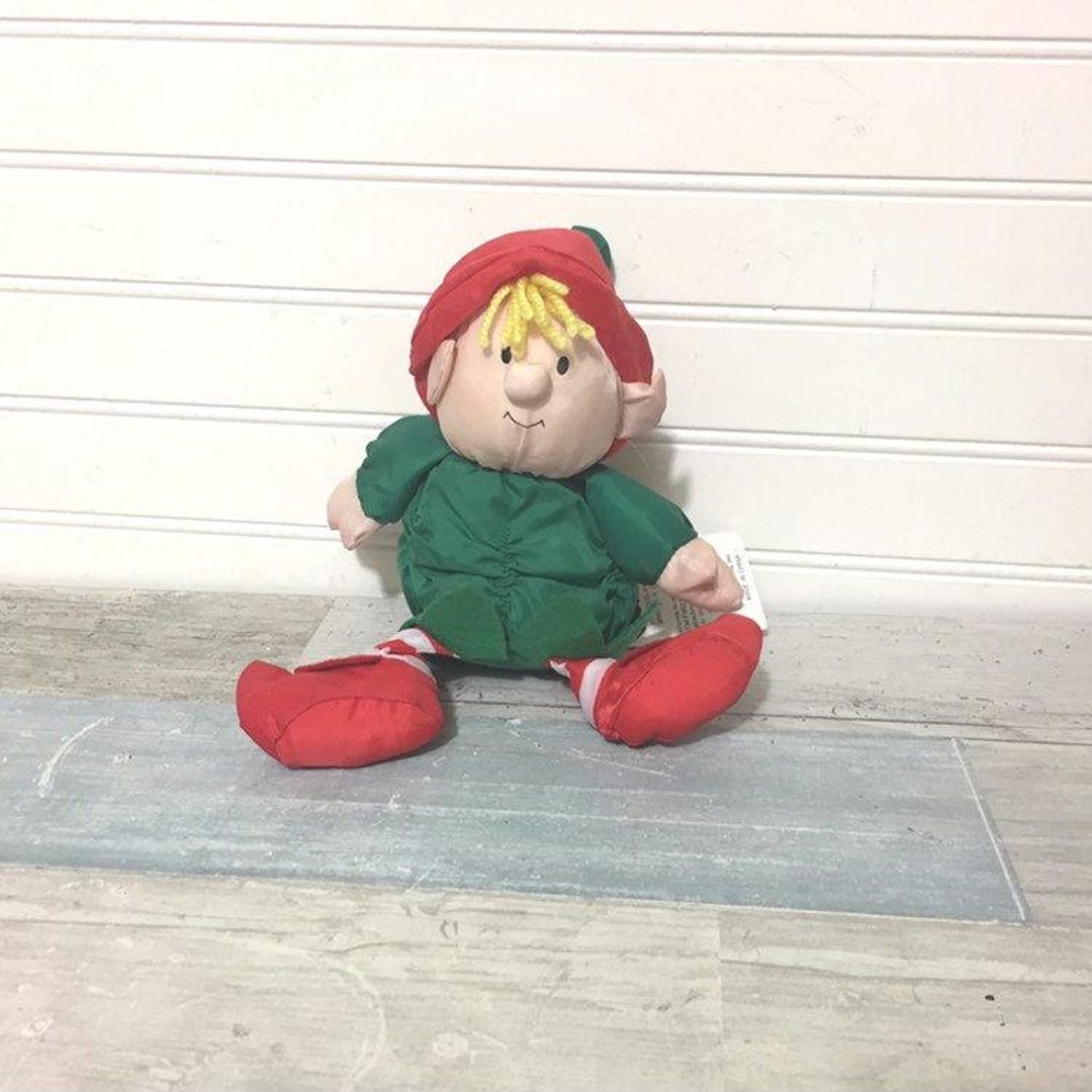 Vintage Stuffins Christmas Elf Nylon 1990 Plush Toy - Etsy