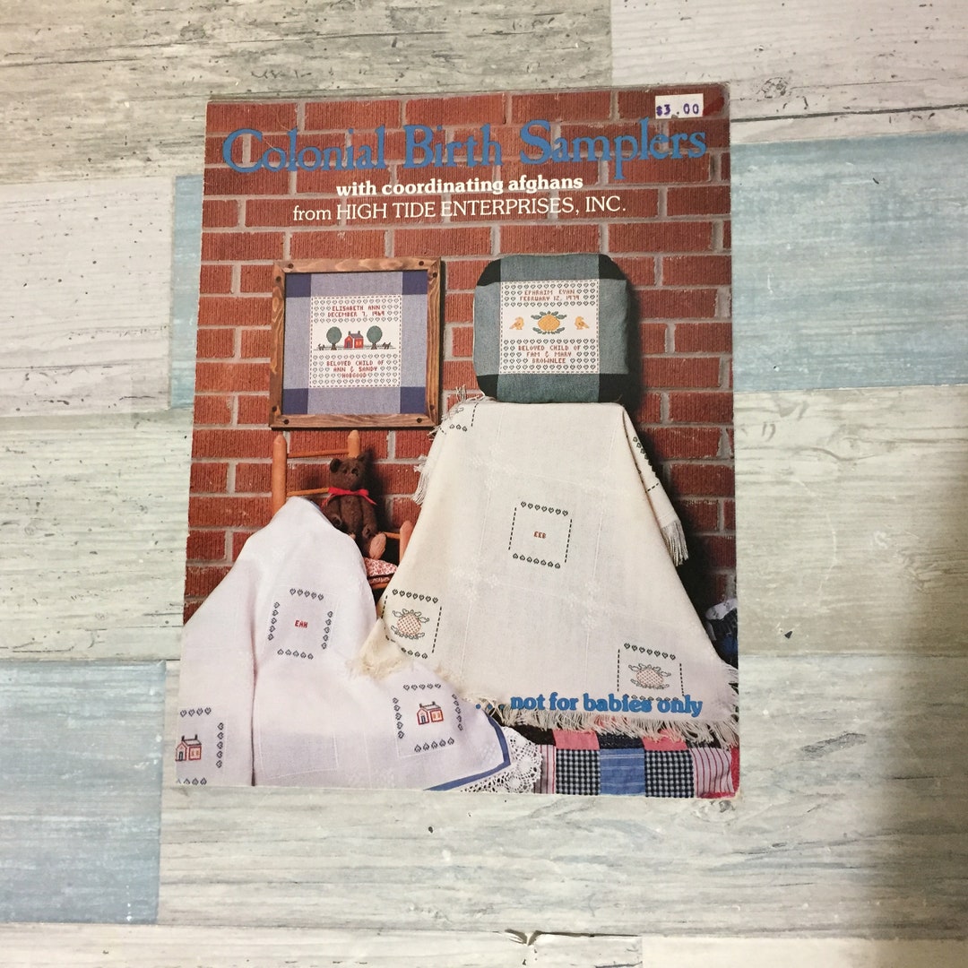 Colonial Birth Samplers Cross Stitch Pattern Chart Booklet Leaflet - Etsy