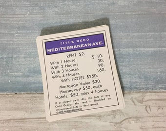 Monopoly Title / Deed Property Cards 28pcs Replacement - Etsy