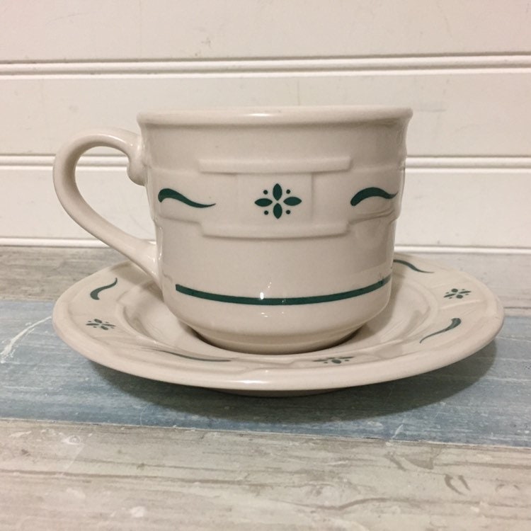 Longaberger Pottery Woven Traditions Heritage Green Coffee - Etsy