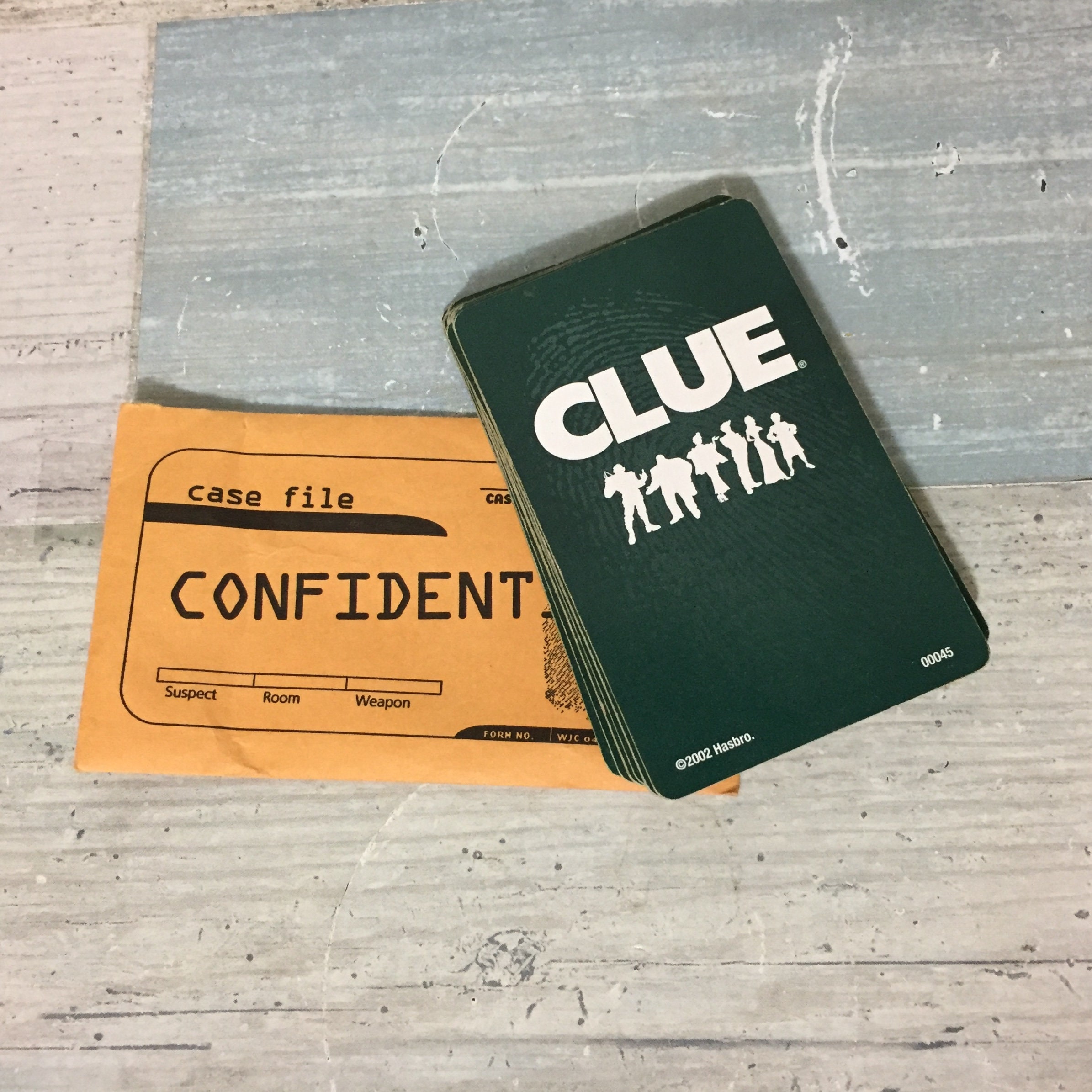 Clue Board Game Back Of Cards