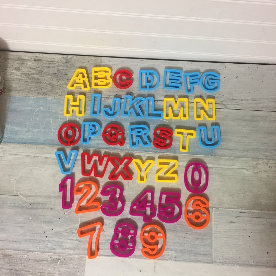 Alphabet and Numbers Cookie Cutters - Etsy