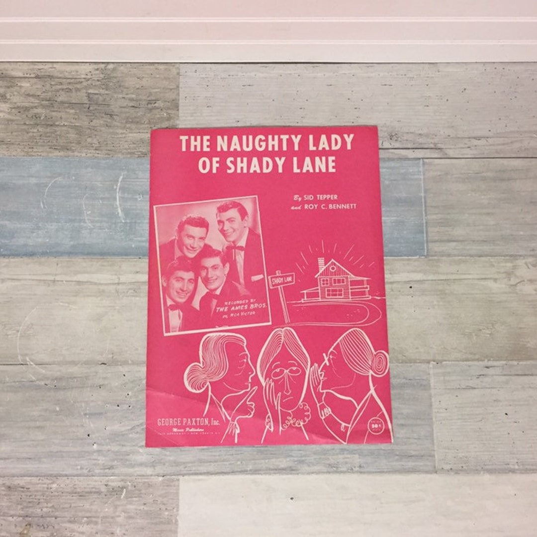 The Naughty Lady of Shady Lane Vintage Piano Sheet Music, the Ames ...