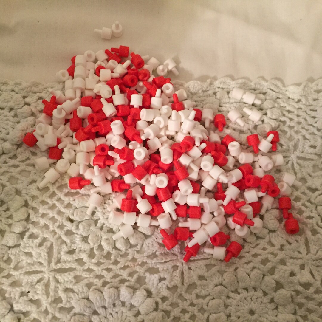 Battleship Game 100 White and 50 Red Pegs Replacement Parts Pieces ...