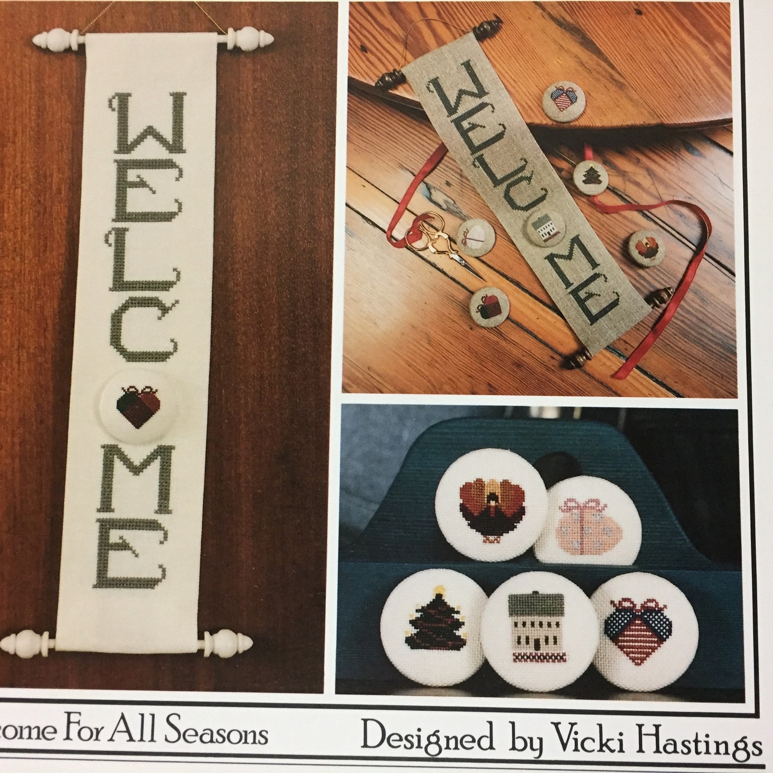 A Welcome for All Seasons Cross Stitch Pattern Chart Booklet Leaflet ...