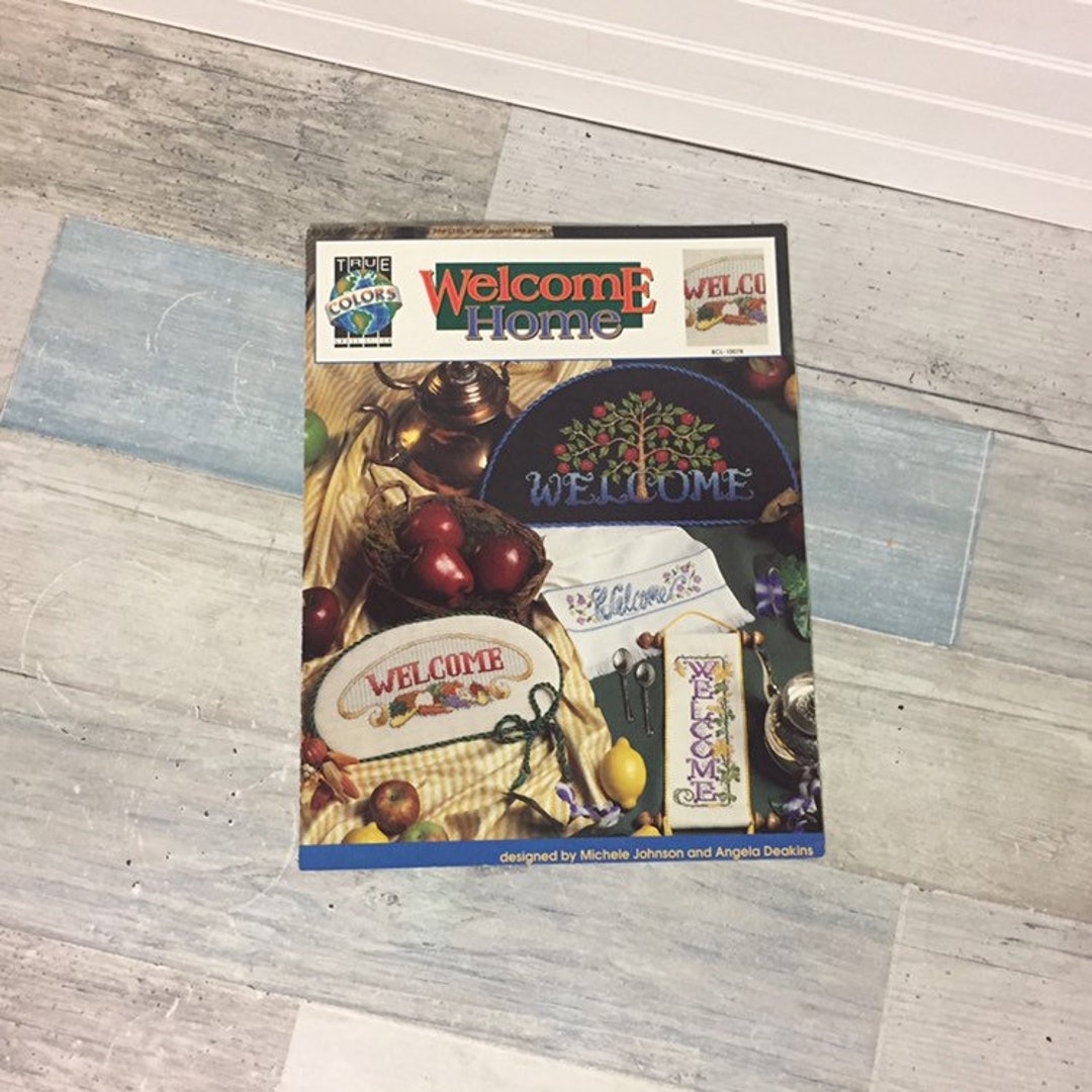 Welcome Home Cross Stitch Pattern Chart Leaflet, True Colors - Etsy