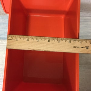 Tupperware Carry All Storage Container Orange Craft Tote 28 Cups 1431 ...