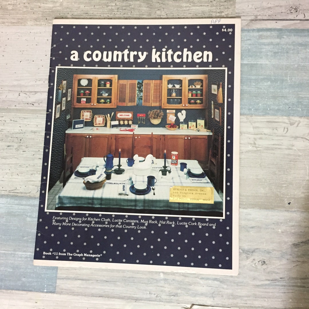 A Country Kitchen Cross Stitch Pattern Chart Booklet Leaflet, Graph ...
