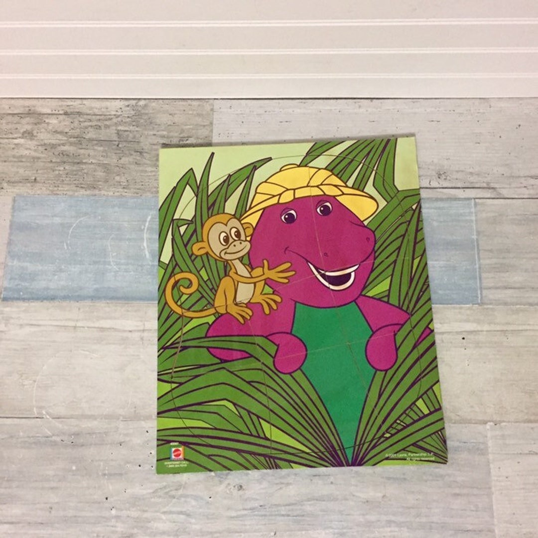 Vintage Mattel Safari Barney Puzzle, 8 Pc, 2001 - Etsy