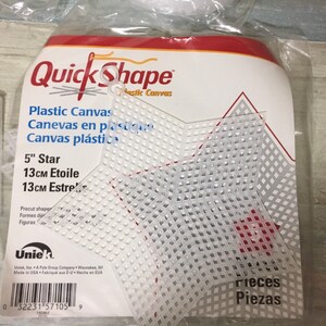 Plastic Canvas Pre-cut Shapes Lot, Hexagon, Stars and Round Circles, 28 ...