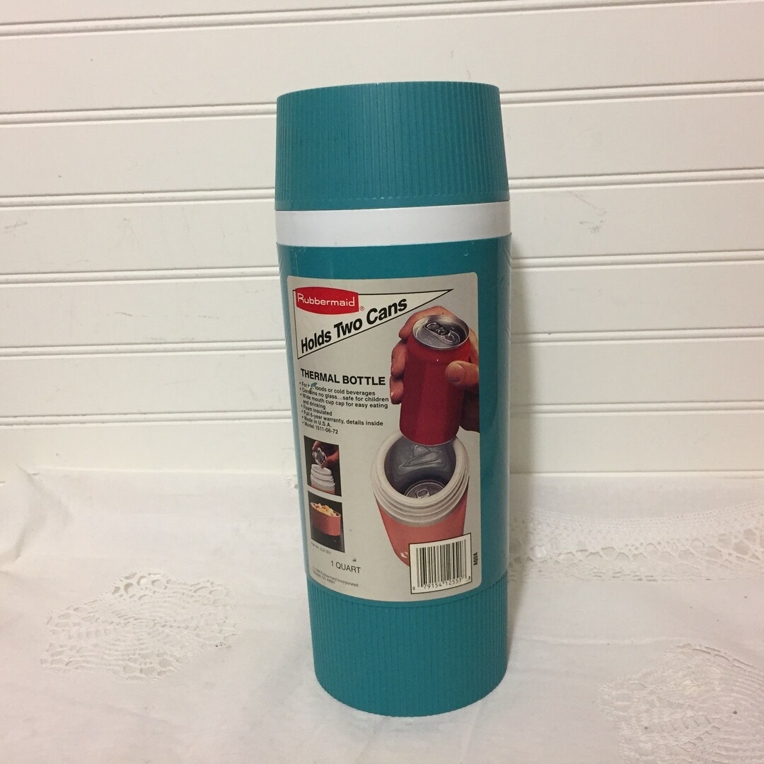 Vintage Rubbermaid Thermal Bottle, Gott 1 Qt Thermos, Holds 2 Cans ...