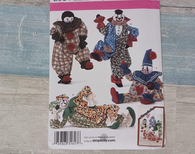 Simplicity Crafts Sewing Pattern 2954 Clown Dolls Uncut - Etsy