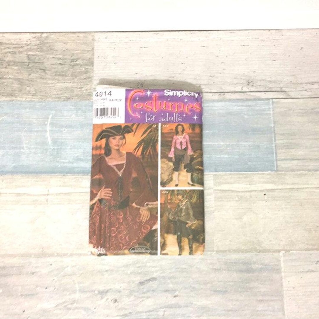 Simplicity Costume Sewing Pattern 4914 Pirates Adult Sizes 6 - 12 ...