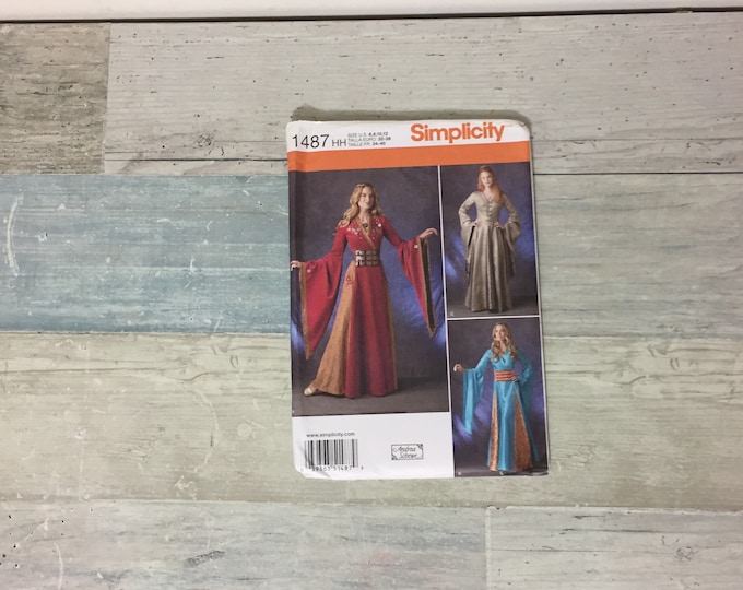 Simplicity Costume Sewing Pattern 1487, Renaissance, Andrea Schewe, Sz ...