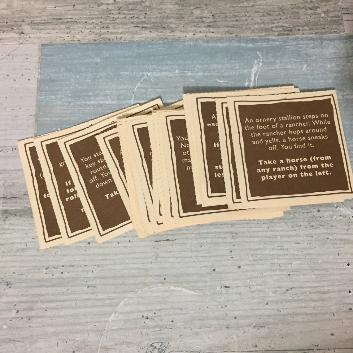 Herd Your Horses Replacement Ranch Adventure Cards 1993 - Etsy