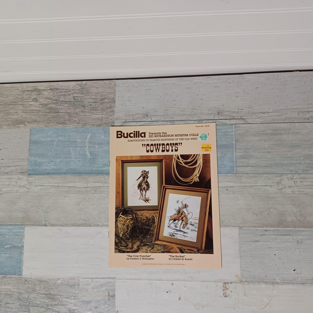 Cowboys Bucilla Book 502 Cross Stitch Patterns Booklet Leaflet Charts ...