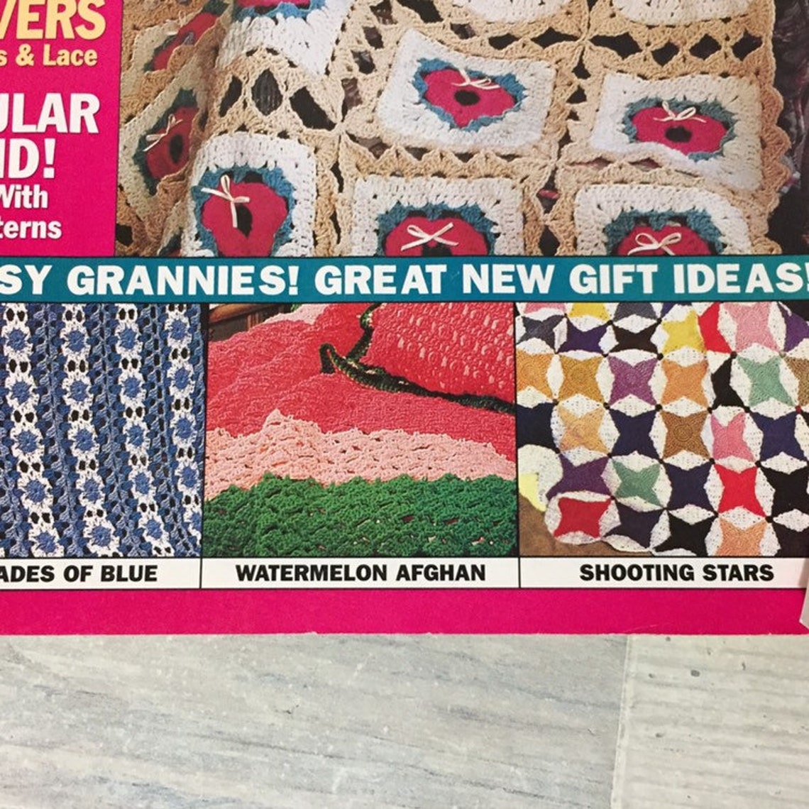 Vintage Country Afghans Magazine Spring 1998 50 Patterns Designs to ...