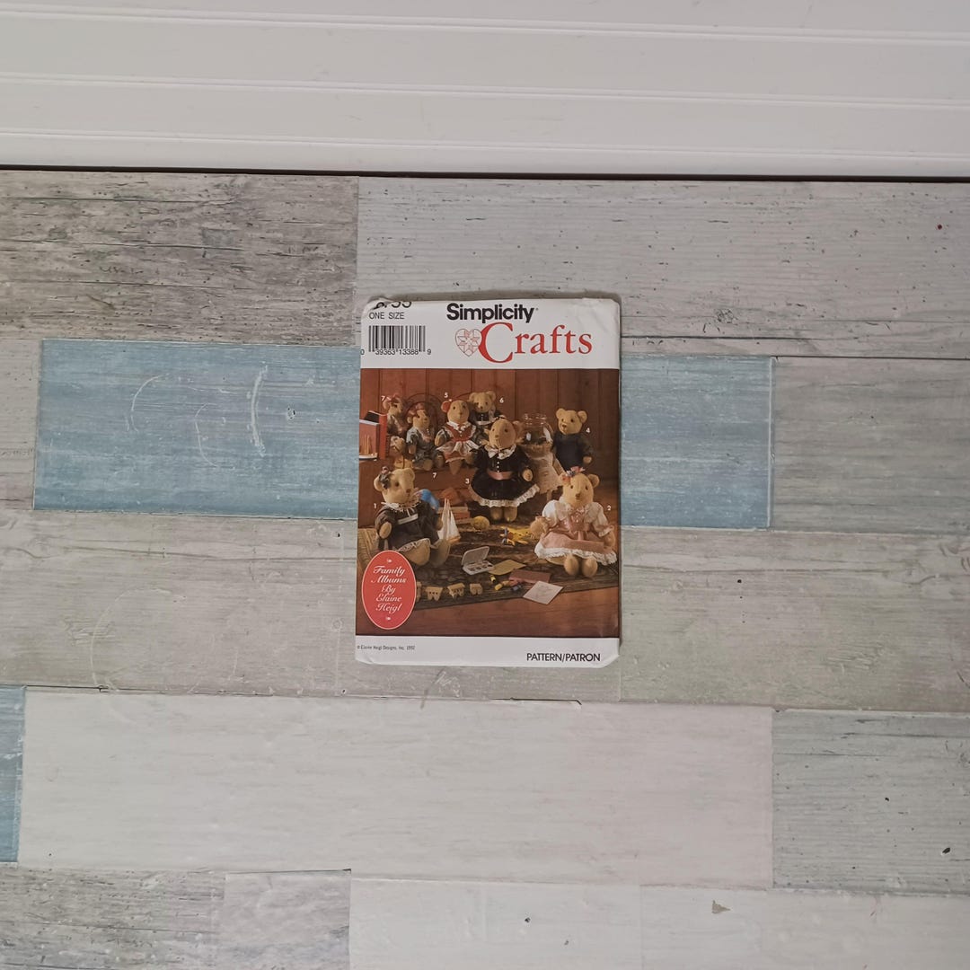 Simplicity Crafts Sewing Pattern 8155 Bear and Clothes Uncut - Etsy