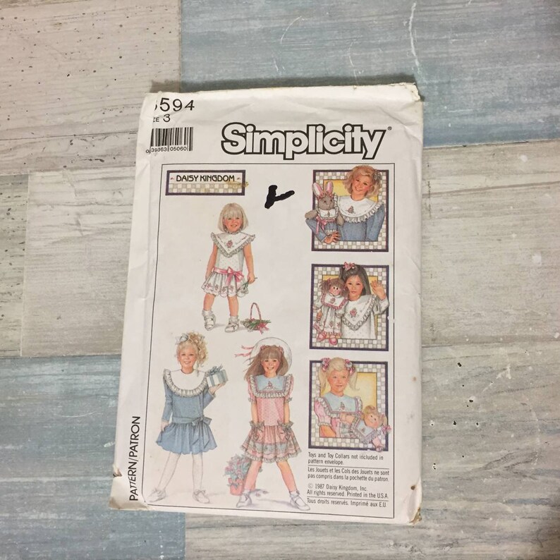 Simplicity Sewing Pattern 8594 Daisy Kingdom Girls Dress With - Etsy