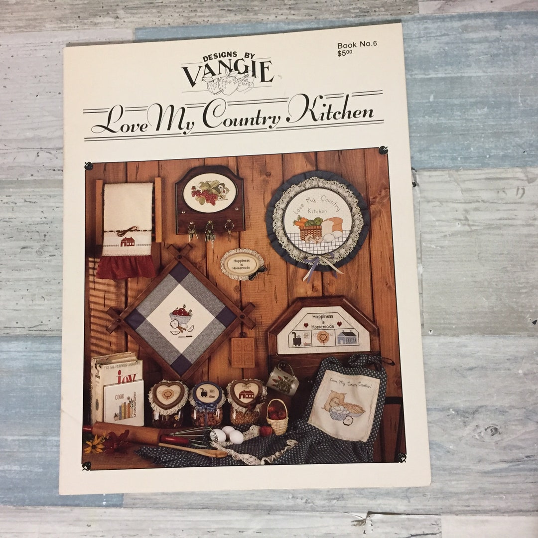 Love My Country Kitchen Cross Stitch Pattern Chart Booklet Leaflet ...