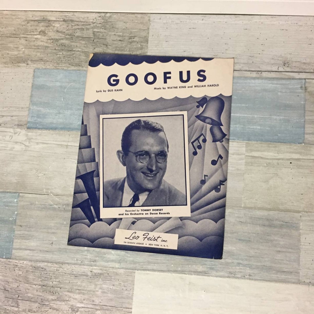 GOOFUS Vintage Piano Sheet Music, Tommy Dorsey 1930 - Etsy