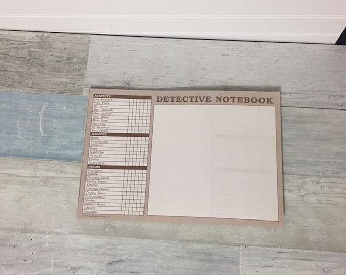 CLUE Master Detective Score Sheets, Detective Notebook Pad - Etsy