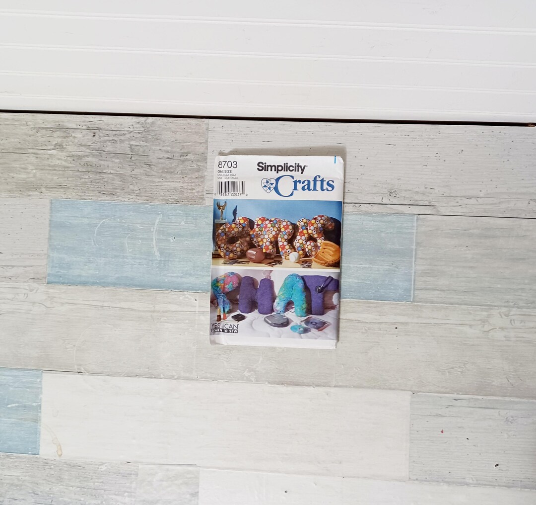 Simplicity Crafts Sewing Pattern 8703 Alphabet Pillows Letters Uncut - Etsy