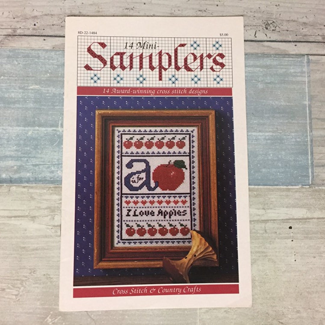 14 Mini Samplers Cross Stitch and Country Crafts Booklet Patterns ...