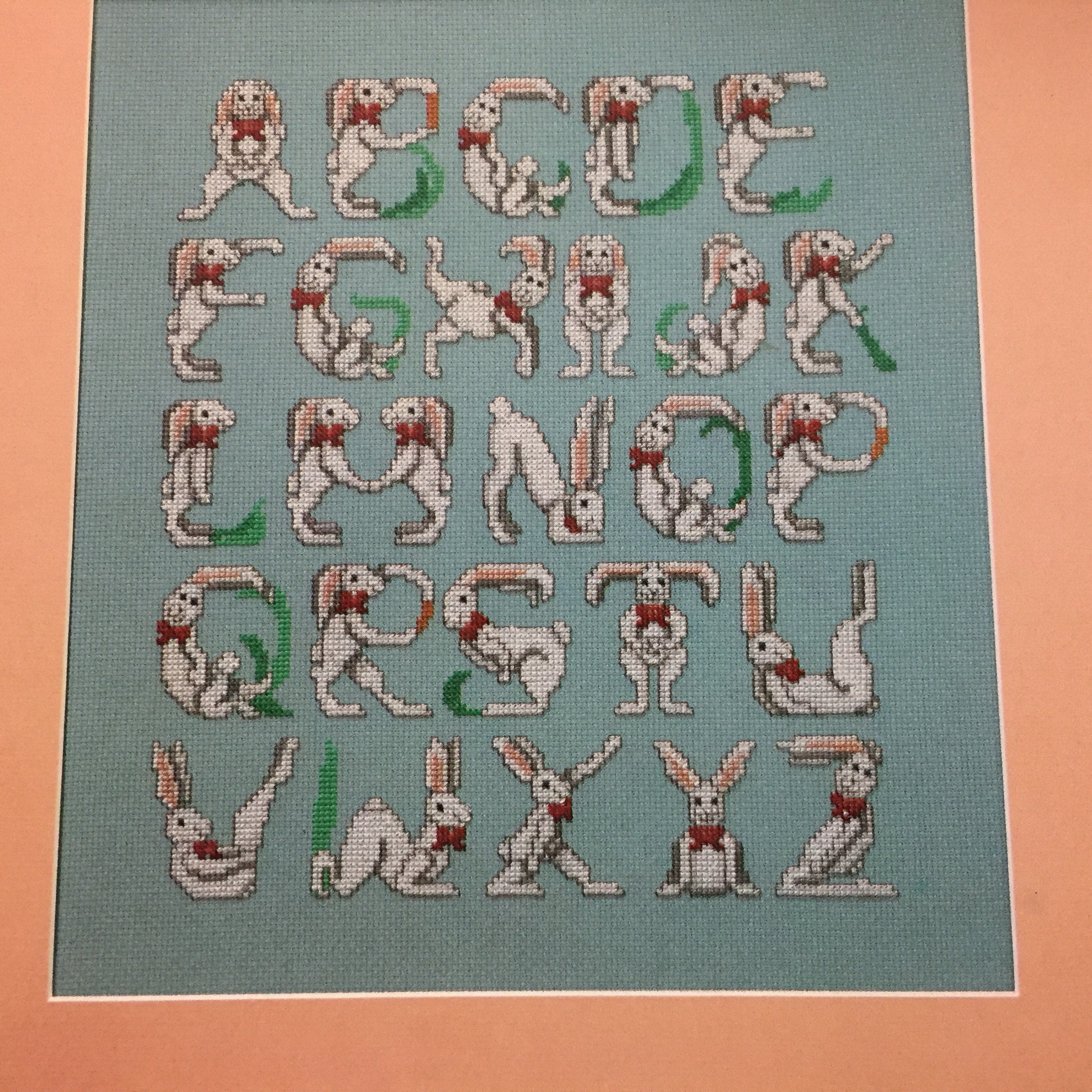Bunny Bet Rabbit Alphabet Cross Stitch Patterns Booklet - Etsy