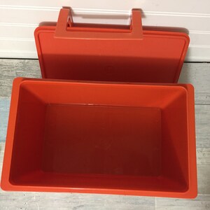 Tupperware Carry All Storage Container Orange Craft Tote 28 Cups 1431 ...