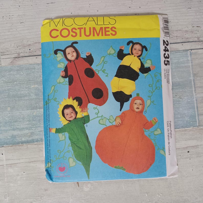 Mccalls Costumes Sewing Pattern 2435 Bee Sunflower Ladybug Pumpkin ...